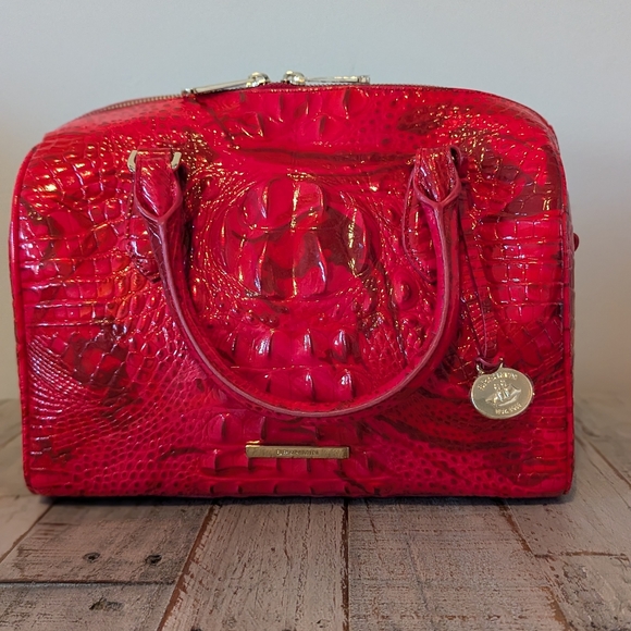 Brahmin | Bags | Brahmin Melbourne Collection Stacy Red Flare Satchel ...